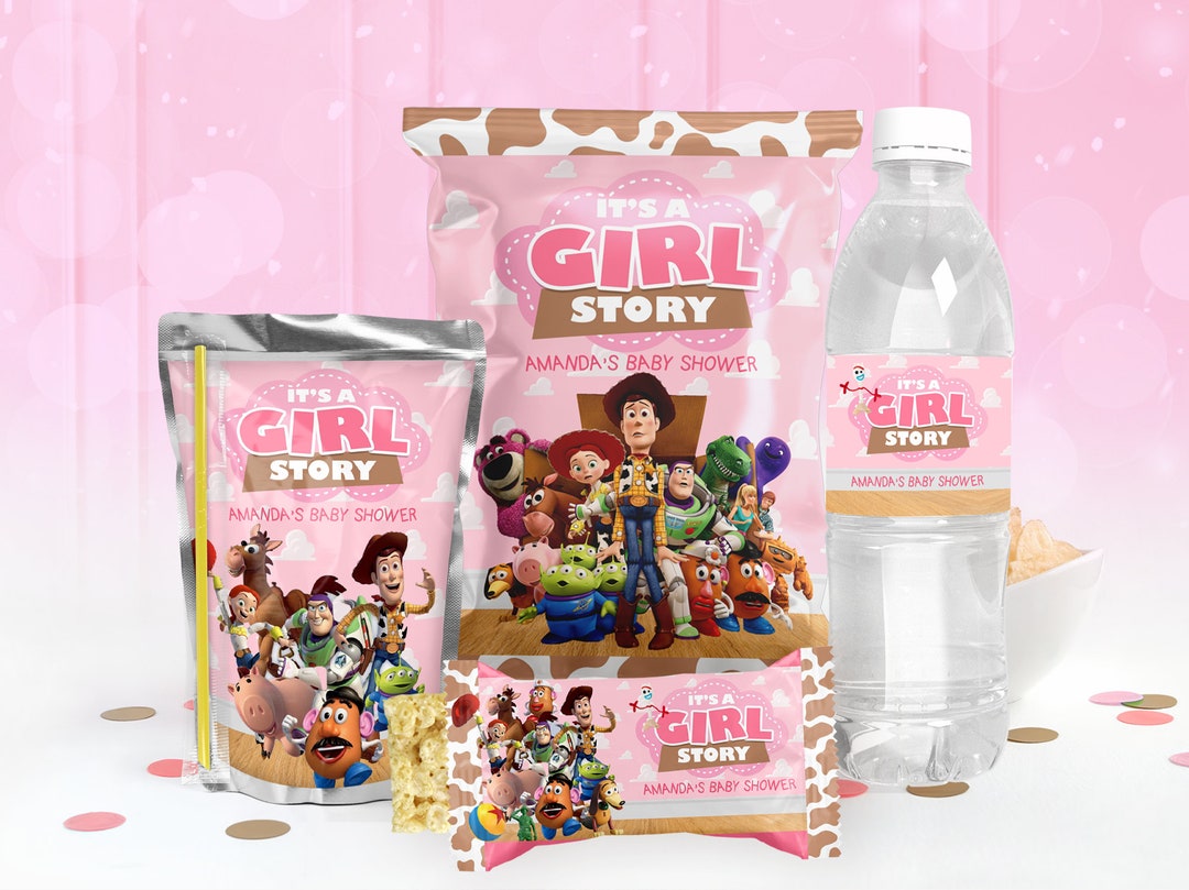 Its a Girl Story Party Favors, Toy Story Girl Baby Shower Party Package ...