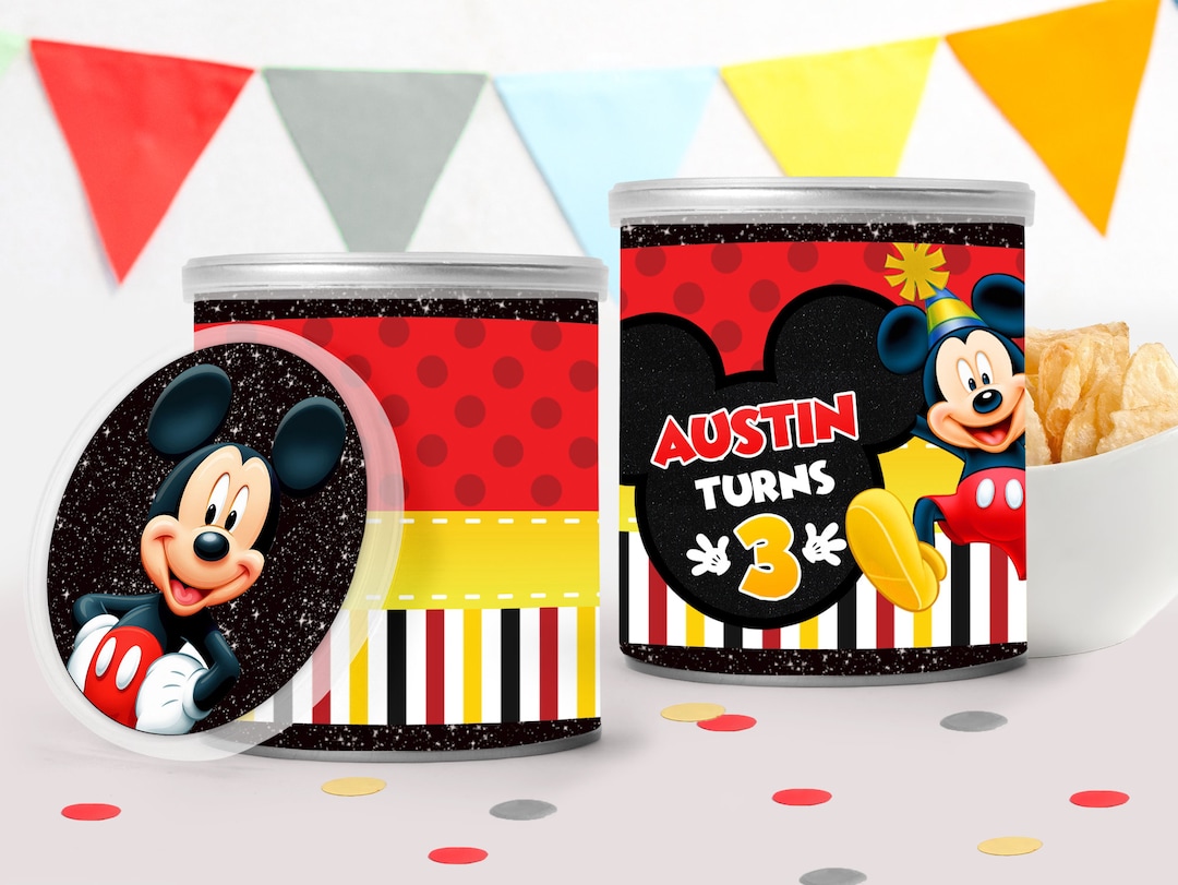 Mickey Birthday Party Favors, Mouse Potato Can Label, Digital File Only ...
