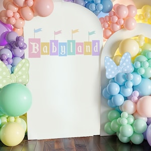 Babyland Sign Fully Editable Template, Minnie Mouse Babyshower, Digital ...