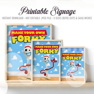 Toy Story Make Your Own Forky Sign, Toy Story Forky Sign, Toy Story ...