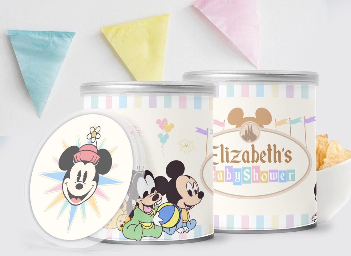 Babyland Minnie Mouse Baby Shower Potato Can Label, Digital File Only ...