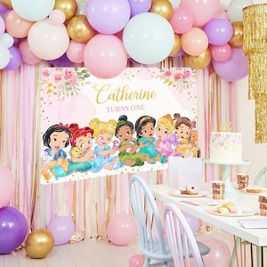 Baby Princess Backdrop, Baby Princess Banner, Baby Princess Printable ...
