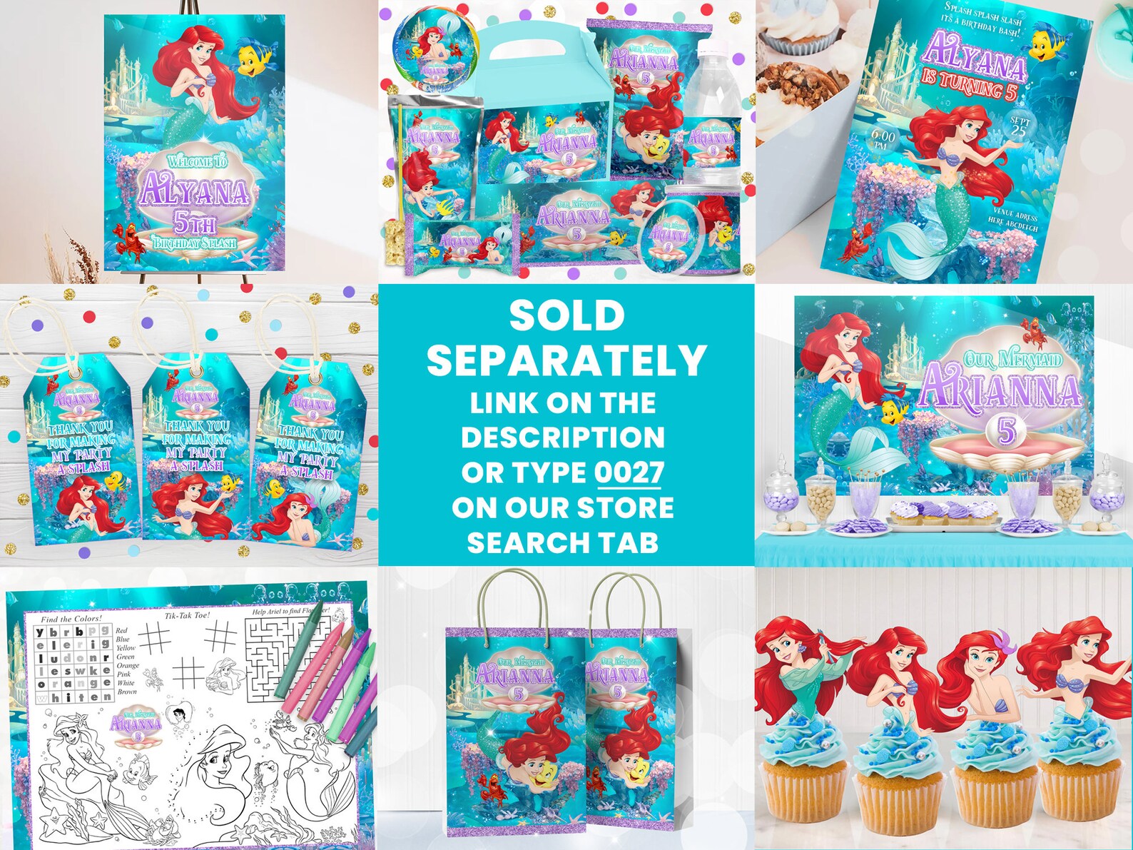 Little Mermaid Ariel Cake Topper Little Mermaid Ariel - Etsy