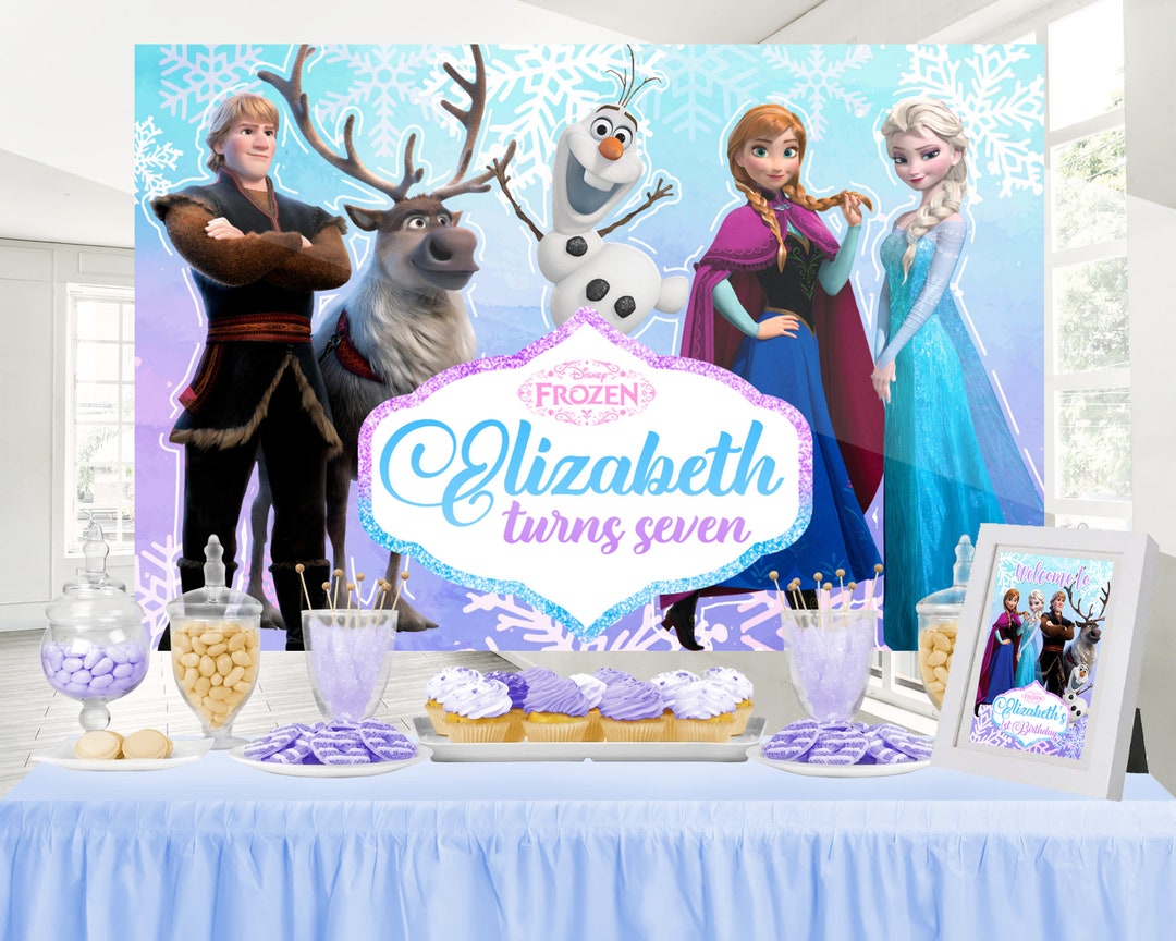 Frozen Backdrop, Frozen Banner, Frozen Printable Backdrop, DIGITAL FILE ...