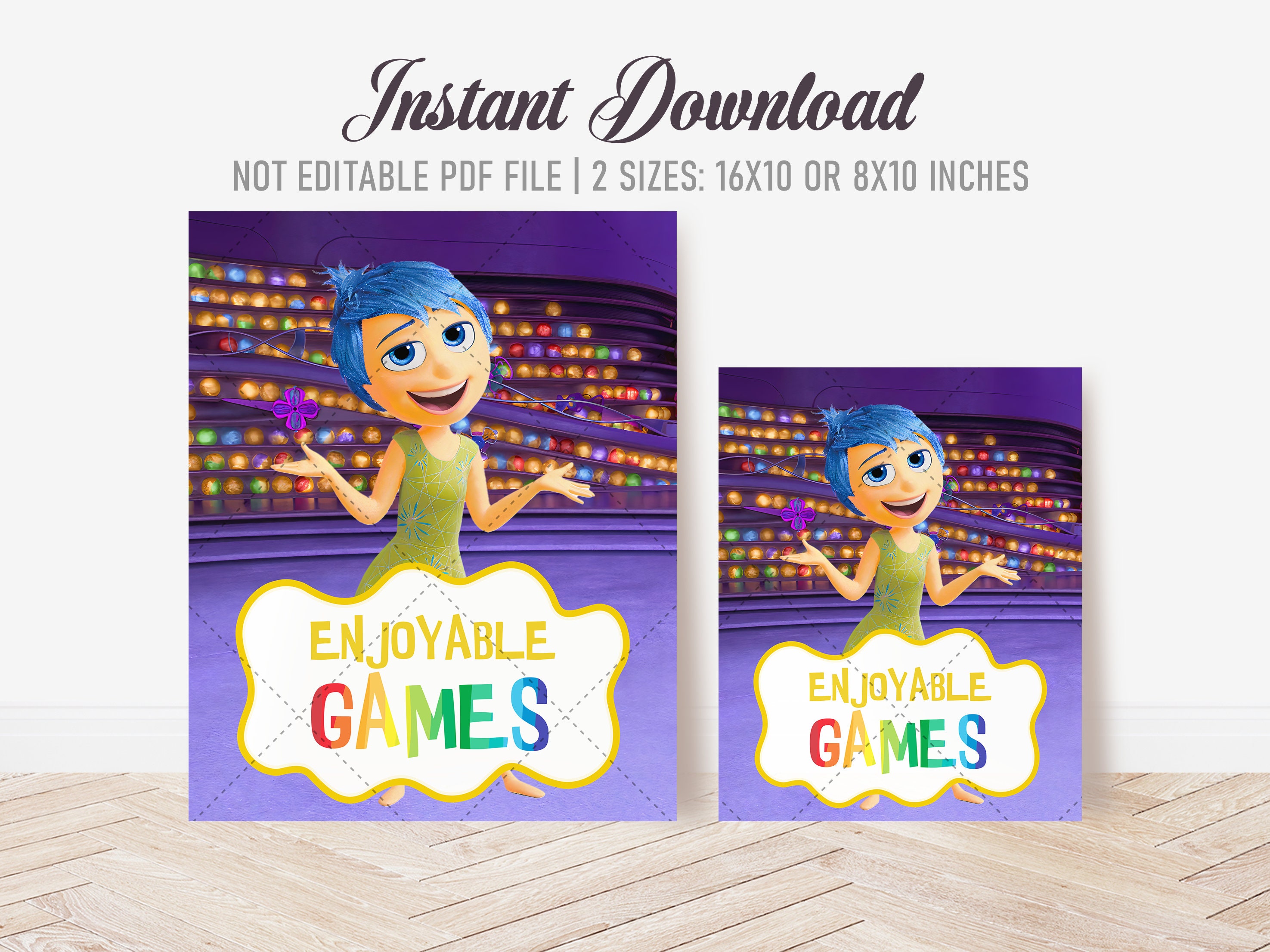 Inside Out Party Sign, Inside Out Party Signage, Inside Out Birthday ...