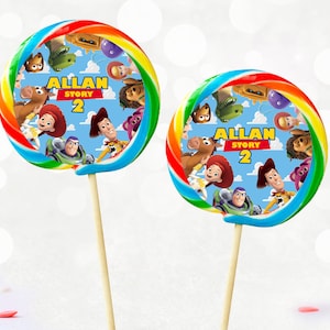 Toy Story Lollipop Label, Toy Story Circle Label, Toy Story Lollipop ...