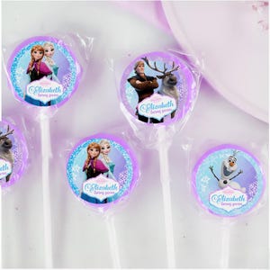Frozen Lollipop Label, Frozen Circle Label, Frozen Lollipop Label ...