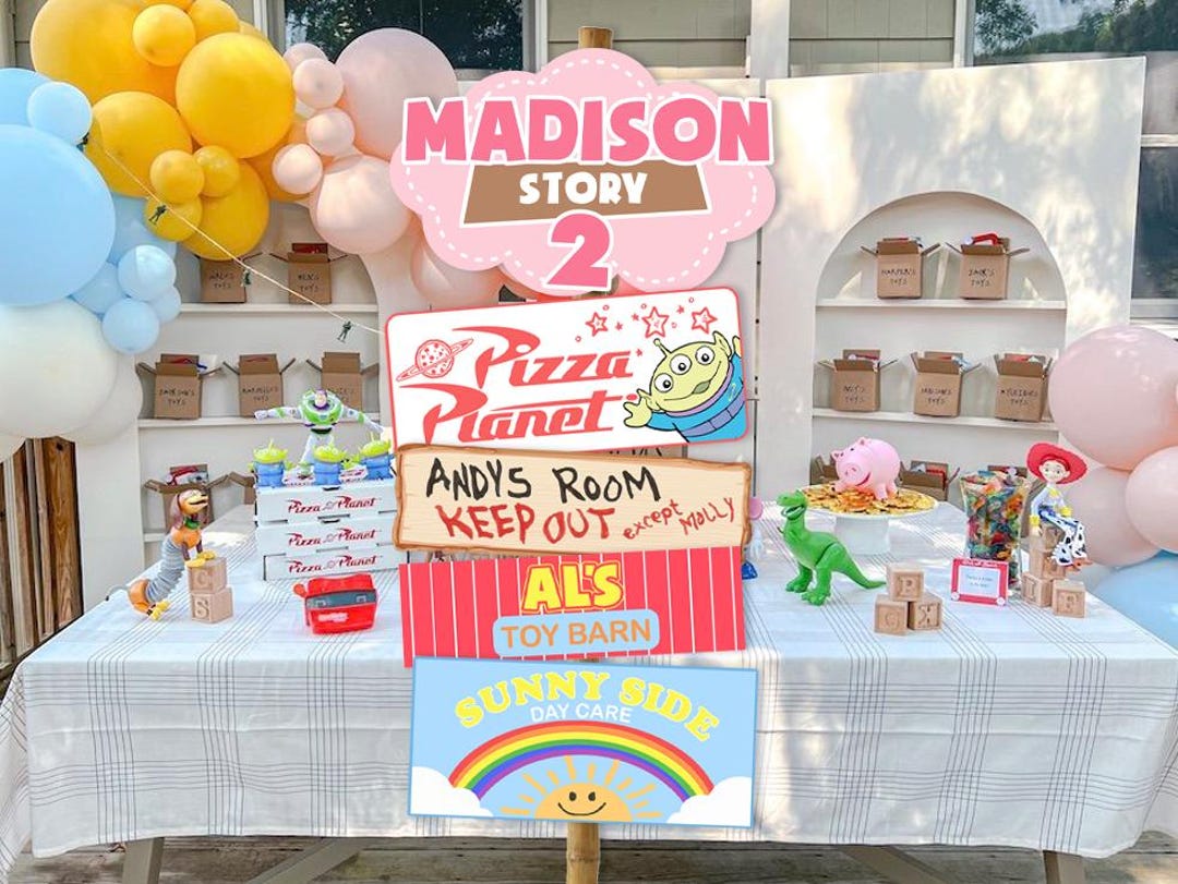 Toy Story Party Signages, Toy Story Party Sign, Toy Story Party Signage ...