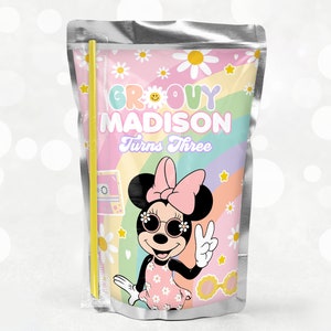 Mouse Groovy Party Favors Template, Mouse Groovy Chip Bag Label, Mouse ...