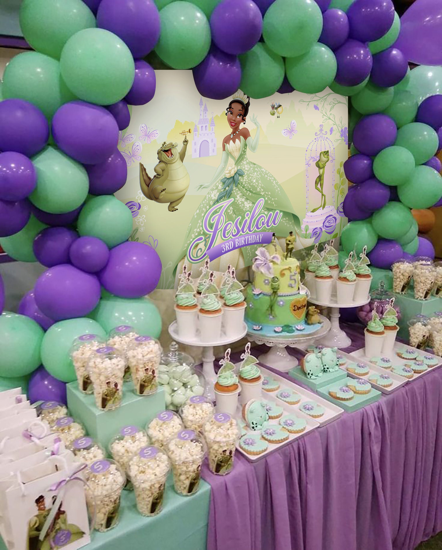 Princess Tiana Backdrop, Princess Tiana Banner, Princess Tiana ...