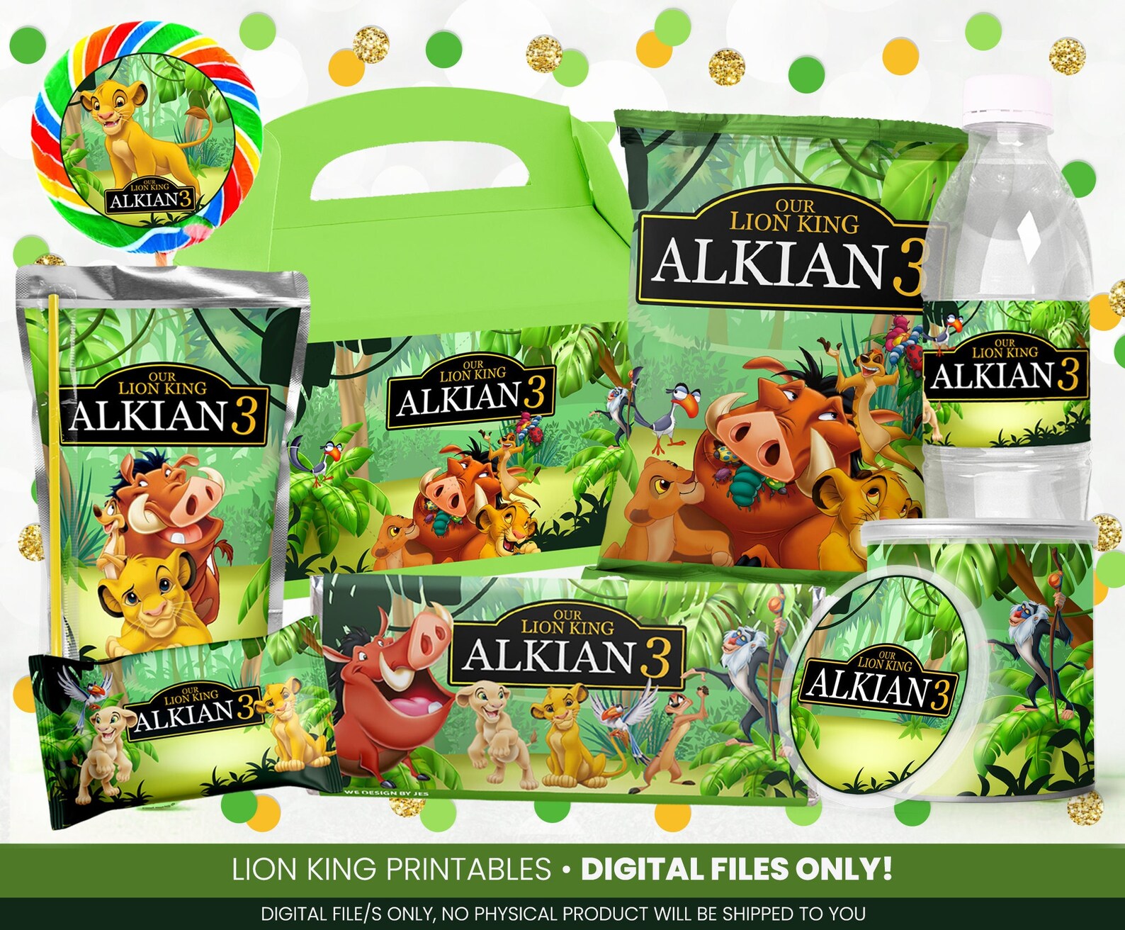 Lion King Birthday Party Package Lion King Birthday - Etsy