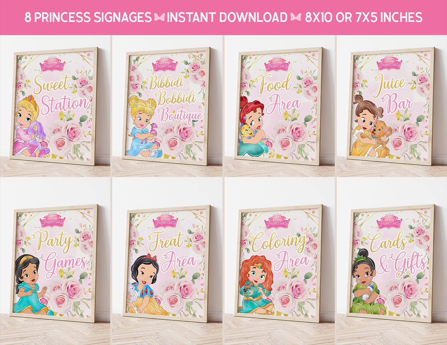 Baby Princess Signage, Baby Princess Party Signs, Baby Princess Party ...