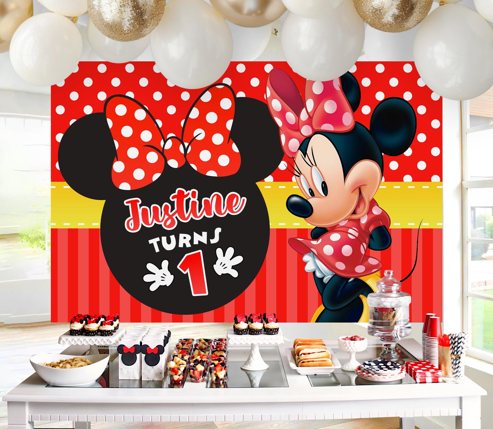 Red Minnie Mouse Birthday Wallpaper