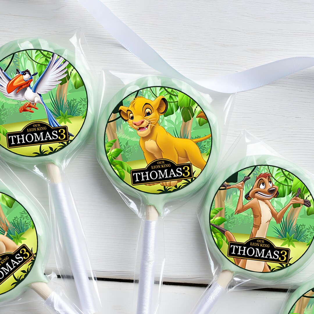 Lion King Lollipop Label, Lion King Circle Label, Lion King Lollipop ...