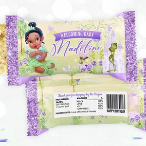 Baby Tiana Rice Treats Template, Baby Tiana Rice Krispie's Treats Label ...