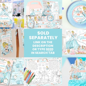 Cinderella Treat Bag Label, Cinderella Paper Bag Label, Cinderella ...