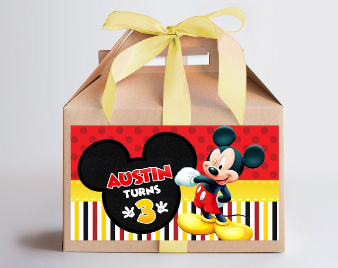 Mickey Mouse &or Minnie Mouse Gable Boxes, Candy Boxes, Goodie Boxes - Etsy
