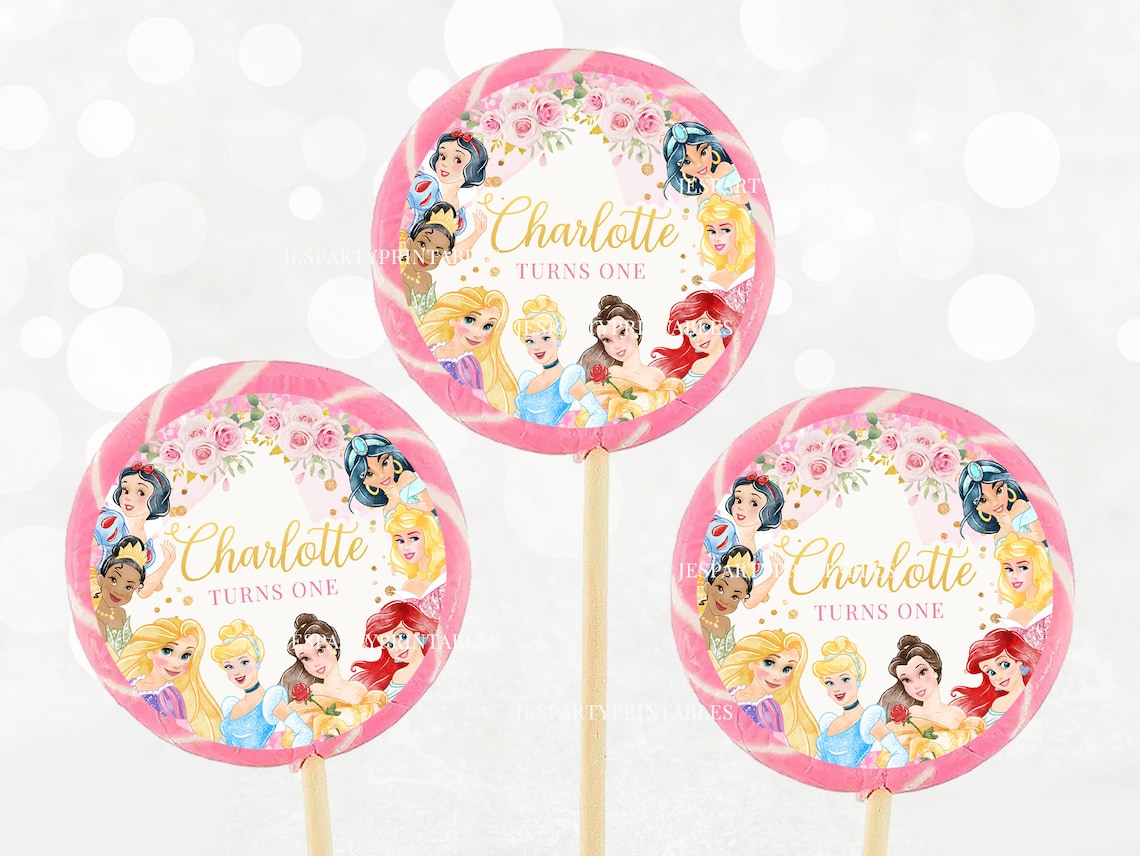 Princess Lollipop Label, Princess Circle Label, Princess Lollipop Label ...