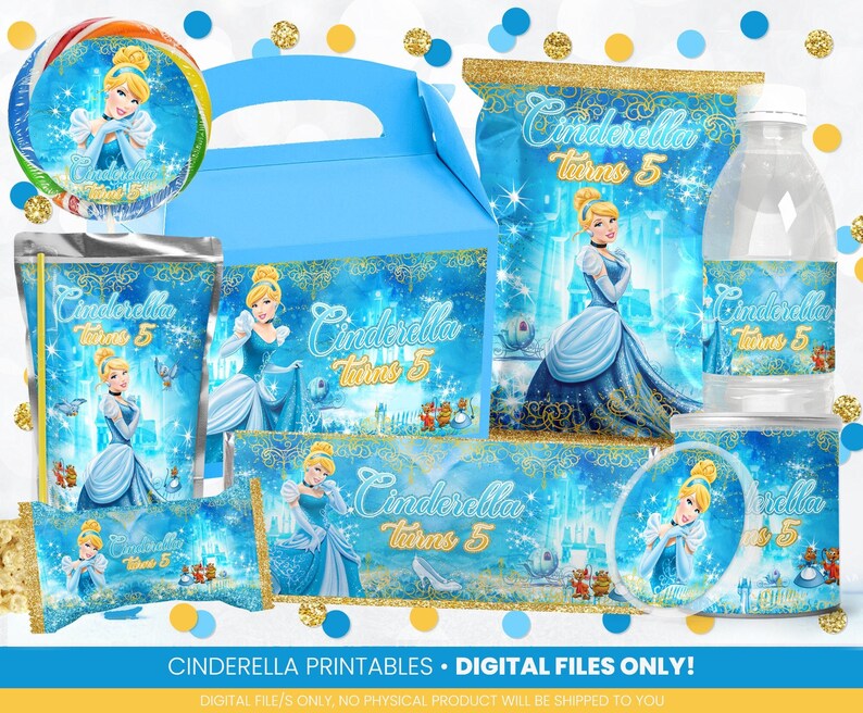 Cinderella Party Package Cinderella Birthday Printables - Etsy