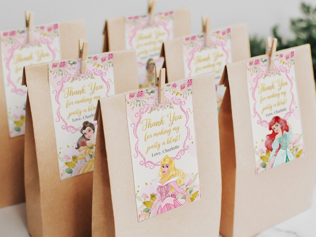 Princess Thank You Tags, Princess Thank You Tags Label, Princess Thank ...
