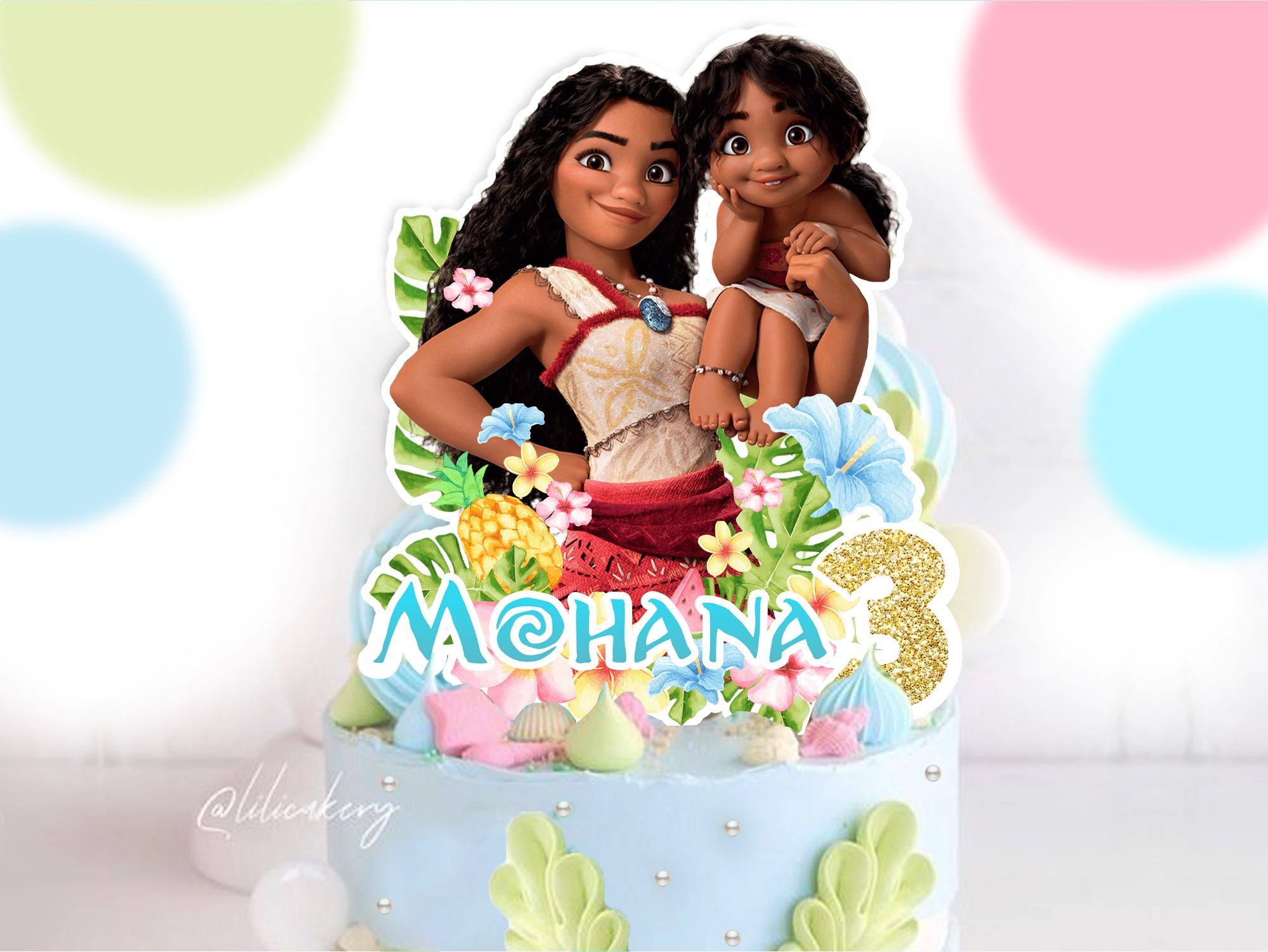 Moana 2 Cake Topper, Moana 2 Centerpiece, Moana Printable Topper ...