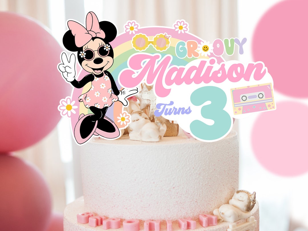 Mouse Groovy Cake Topper, Mouse Groovy Birthday Cake Topper, Mouse ...