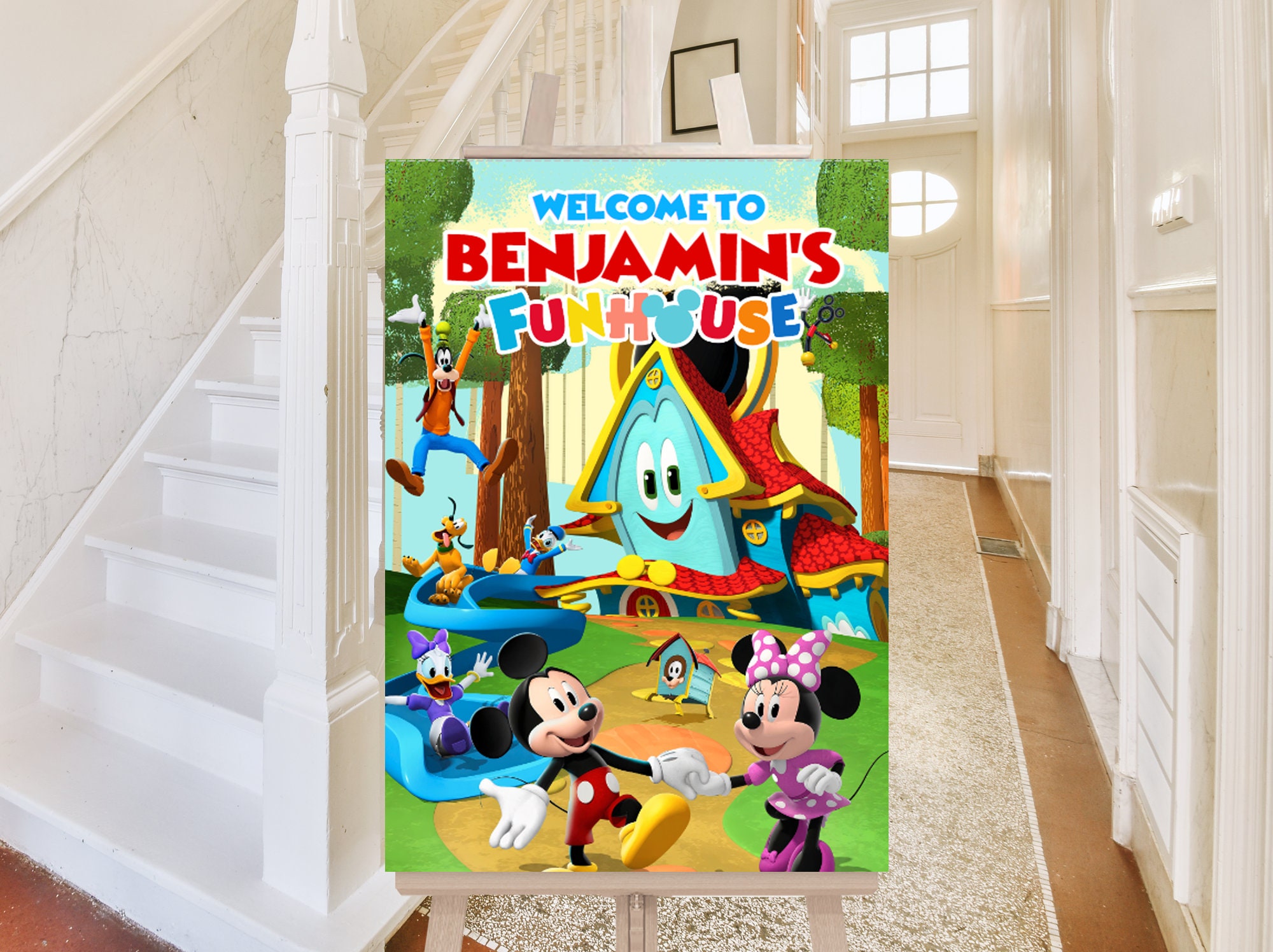 Mouse Fun House Welcome Sign, Mouse Funhouse Welcome Board, Mouse ...