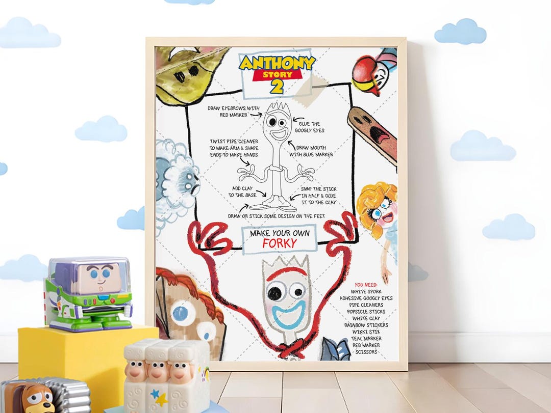 Toy Story Make Your Own Forky Sign, Toy Story Forky Sign, Toy Story ...