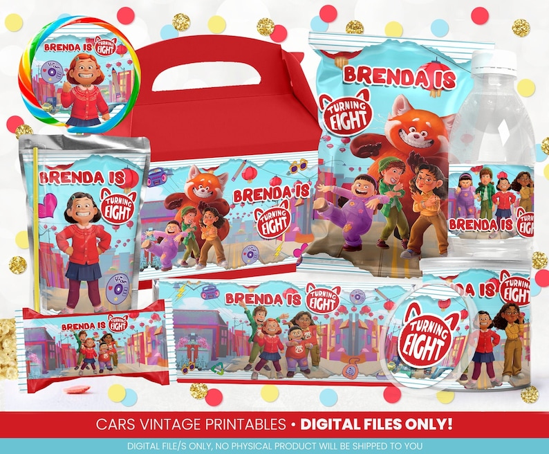 Turning Red Party Package Turning Red Birthday Printables - Etsy