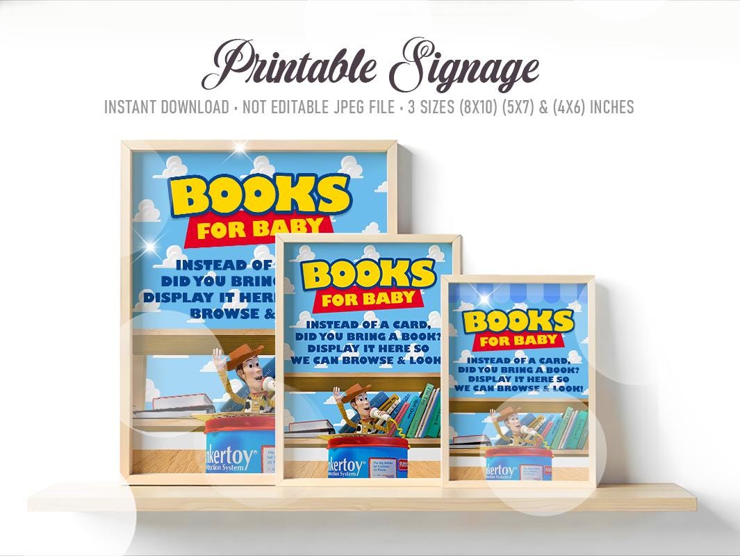 It's a Boy Story Books for Baby Party Sign, It's a Boy Story, Toy Story ...