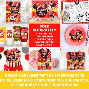 Minnie Mouse Red Party Package Minnie Mouse Red Birthday - Etsy