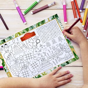 Lion King Activity Placemat, Lion King Placemat, Lion King Coloring ...
