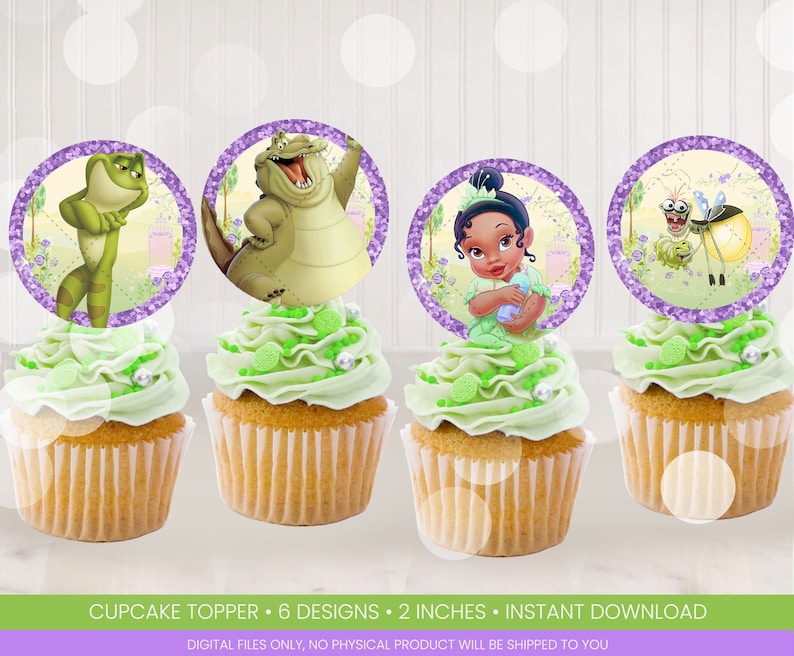 Baby Tiana Cupcake Topper Princess Tiana Printable Cupcake - Etsy