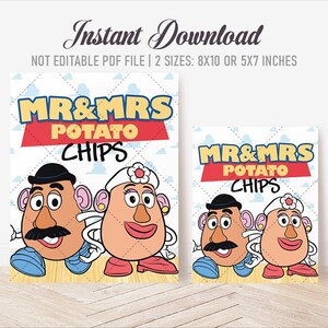 Toy Story Potato Sign, Toy Story Party Potato Sign, Toy Story Party ...