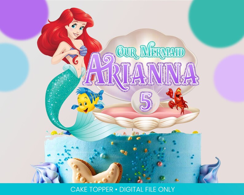 Little Mermaid Ariel Cake Topper Little Mermaid Ariel - Etsy