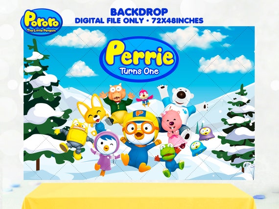 Pororo Backdrop Pororo Banner Pororo DIGITAL FILE ONLY 0021 - Etsy