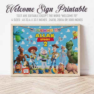 Toy Story Welcome Banner, Toy Story Welcome Board, Toy Story Printable ...