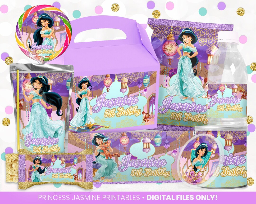 Princess Jasmine Party Package Princess Jasmine Birthday - Etsy