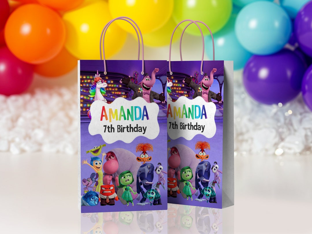 Inside Out Treat Bag Label, Inside Out Paper Bag Label, Inside Out ...