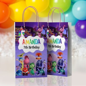 Inside Out Treat Bag Label, Inside Out Paper Bag Label, Inside Out ...