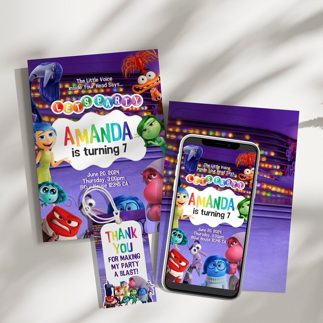 Inside Out Invitation, Inside Out Invites, Inside Out Invitation ...