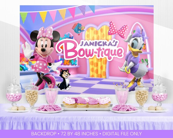 Minnie Mouse Backdrop Minnie Mouse Banner Minnie Mouse - Etsy UK
