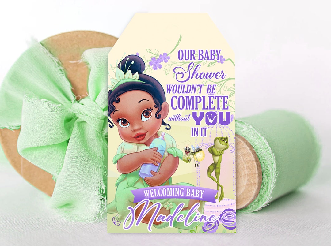 Baby Tiana Thank You Tags, Princess Tiana Giveaway Labels, Princess ...