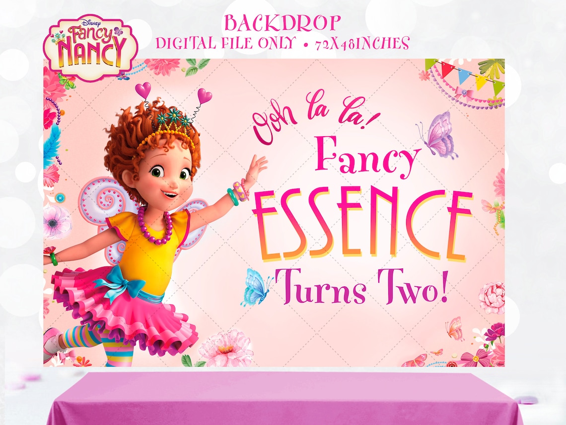 Fancy Nancy Backdrop Fancy Nancy Banner Fancy Nancy DIGITAL - Etsy