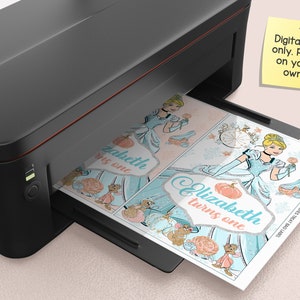 Cinderella Treat Bag Label, Cinderella Paper Bag Label, Cinderella ...