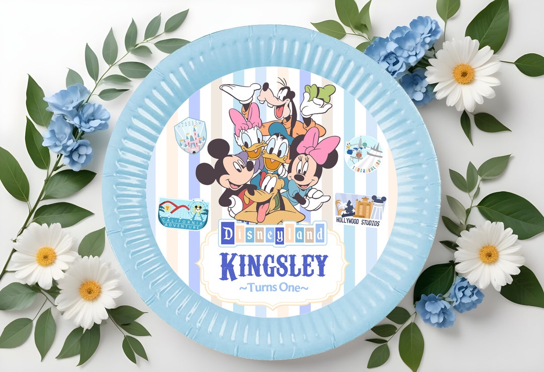 Happiest Birthday Plate Insert, Magical Party Plate Insert, Theme Park ...