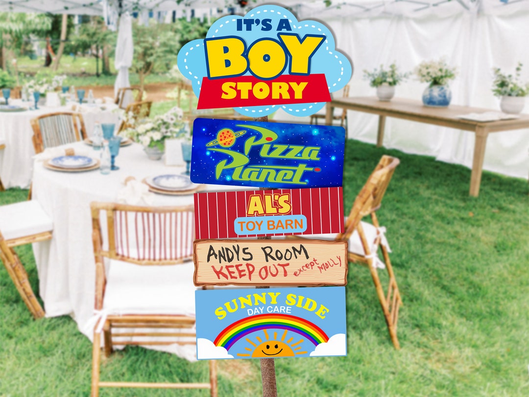 It's a Boy Story Party Sign, It's a Boy Story, Toy Story Party Sign ...