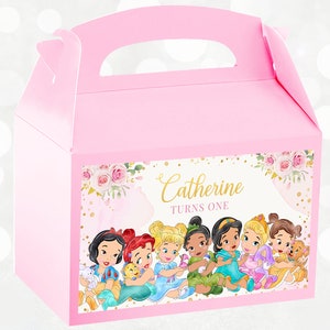 Baby Princess Gable Box Label, Baby Princess Treat Box Label, Baby ...