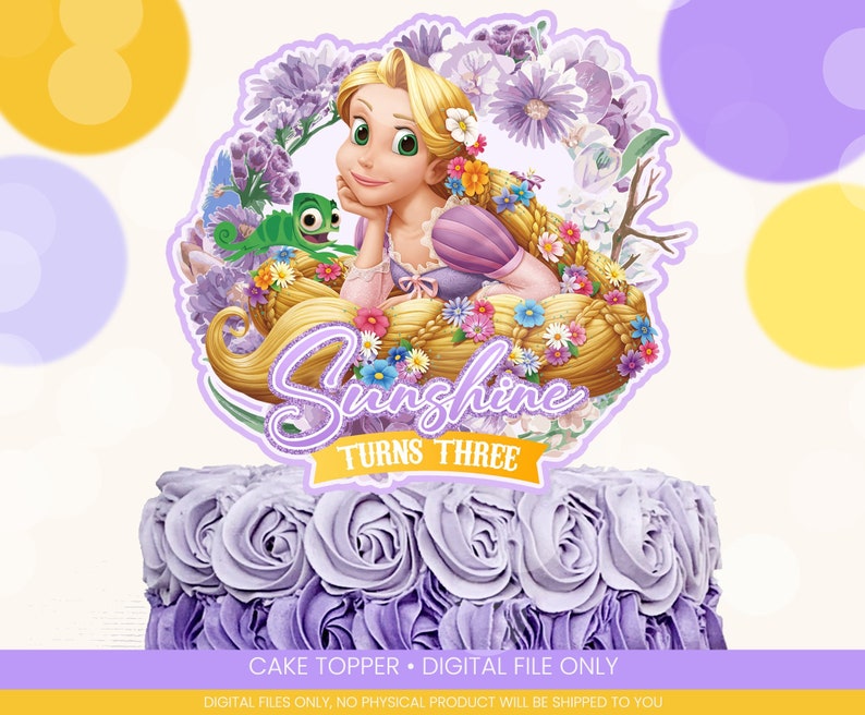 Tangled Rapunzel Cake Topper Tangled Rapunzel Birthday Cake - Etsy