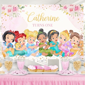 Baby Princess Backdrop, Baby Princess Banner, Baby Princess Printable ...